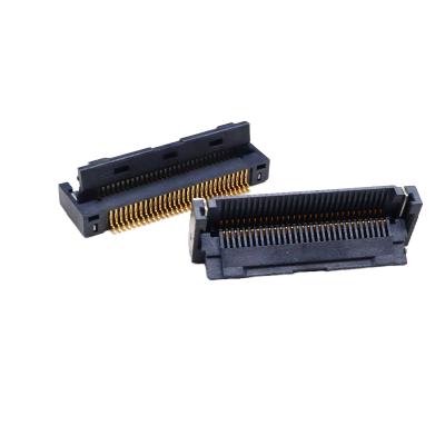 China 0.5mm Pitch FFC Connector Front Flip with Locking Buckle 30 40 68P Flip Cover Down Connection H2.5 Black for PCB Application for sale