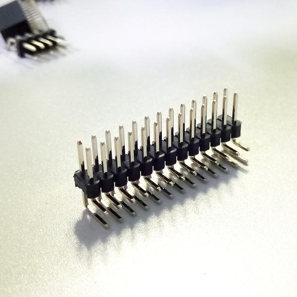 PA9T 이중 단일 행 복각 90도 핀 커넥터 핀 헤더 1.27 Mm 피치