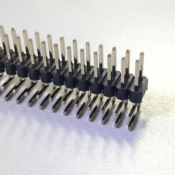 PA9T 이중 단일 행 복각 90도 핀 커넥터 핀 헤더 1.27 Mm 피치