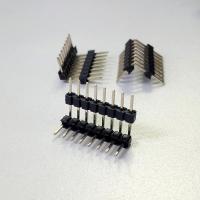 China Right Angle 2.54 Mm Pitch Pin Header Single Row PCB Connector for sale