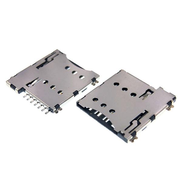 Tipo de vaivén altura micro de 7p SIM Tarjeta Enchufe Conector 1.35m m para el PWB