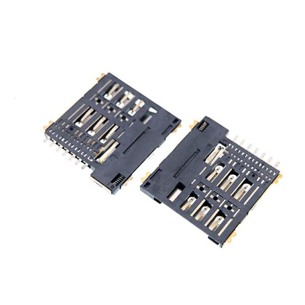 Tipo de vaivén altura micro de 7p SIM Tarjeta Enchufe Conector 1.35m m para el PWB