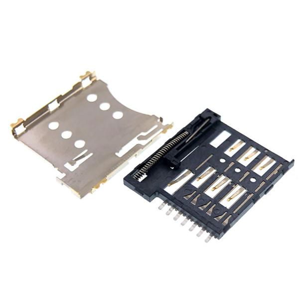 Tipo de vaivén altura micro de 7p SIM Tarjeta Enchufe Conector 1.35m m para el PWB