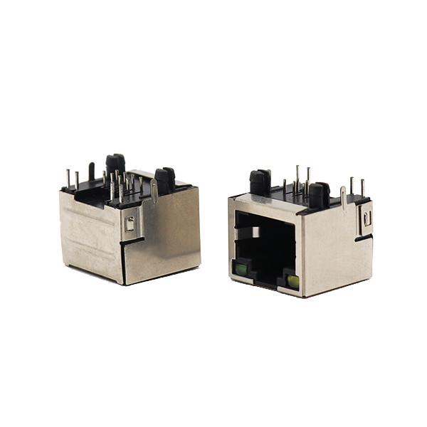 1x1港は導かれたモジュラー ジャックが付いているジャック女性の8P8C RJ45のコネクターを保護した
