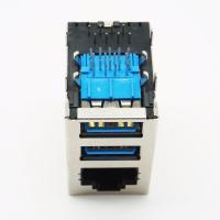 Cina PBT USB combinato 3,0 un connettore da 180 gradi RJ45 per LAN Ethernet Network in vendita