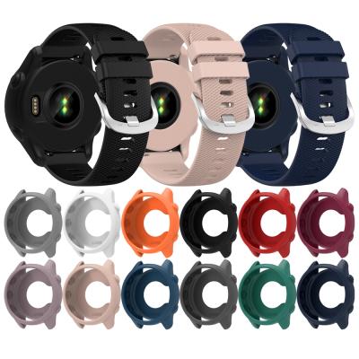 China Smart Watch Case for Garmin Forerunner 255 Soft Rubber Scratch Resistant Laser Engraved Protective Cover High Quality for sale