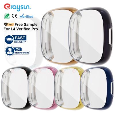 China Eraysun Full Screen Protector Case for Fitbit Versa 4 Soft TPU Screen Watch Storage Case Luxury Cover Protective Cover for sale
