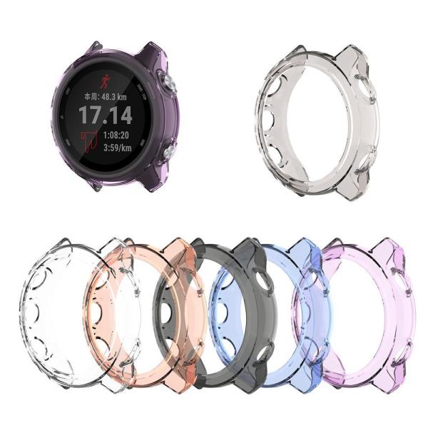 Quality Soft TPU Protective Shell Cover Protector Case for Garmin Forerunner 245M / 245 Clear Transparent  for Garmin Watch Case for sale
