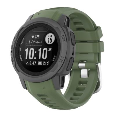 China Eraysun for Garmin Instinct 2S Soft Silicone Watch Band Replacement Solid Color Sports Silicone Watch Strap for sale