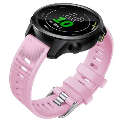 China Smart Watch WristBand 20mm Sport Silicone Bracelet Accessories Silicone Strap Band for Garmin Forerunner 55 158 245 245M 645 for sale