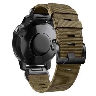 China Nylon Quick Release Watch Bands Custom for Garmin 22mm 26mm Fabric Elastic Replaceable Watch Strap for sale