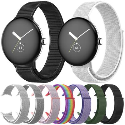 China Latest Watch Strap Woven Nylon Loop Strap Bands for Google Pixel Watch Fabric Watch Bands for sale