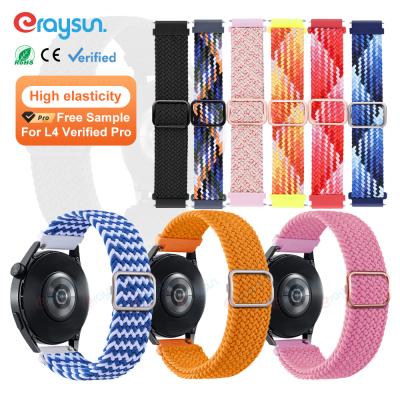 China Eraysun Adjustable Watch Strap Luxury 20mm 22mm Slip-knot Weave Smooth Finish Unisex Nylon Sport Soft Fabric Watch Bands for sale
