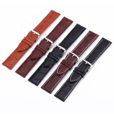 China Classical Bamboo Crocodile PatternLeather Watch Straps Custom Watch Band  20mm 22mm Watch Accessories for sale