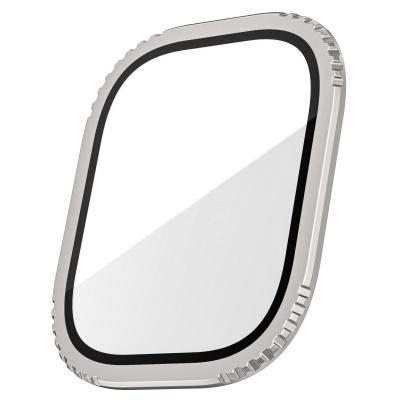 China ERAYSUN Aluminum Screen Protector Tooth Pattern Tempered Glass for Apple Watch Ultra 2 49mm for sale