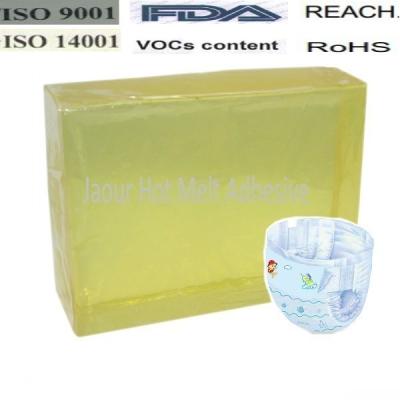 China Low Creep Pressure Sensitive Elastic Hot Melt Adhesive For Diapers for sale