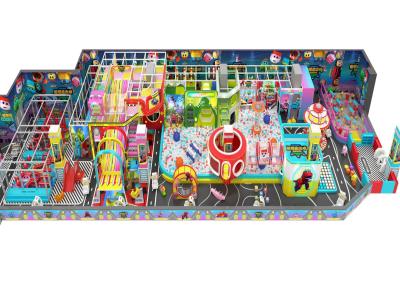 China Custom Macaron Play Kids Indoor Play Structure Castle Maze Slide Trampoline for Home Villa for sale