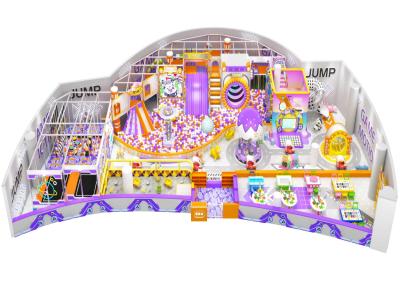 China Purple‑Orange Tech‑Steam Themed Indoor Soft Play & FEC Park for sale