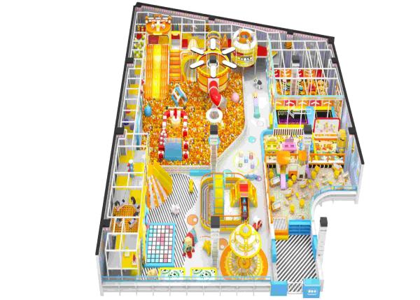 Quality Bright Yellow & Blue Whale Kingdom Themed Indoor Soft Play Naughty Castle | Commercial Mall FEC Kids Playground for sale