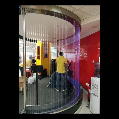 중국 둥근 폭포 분수 다채로운 멀티미디어 음악 물 커튼 분수 판매용