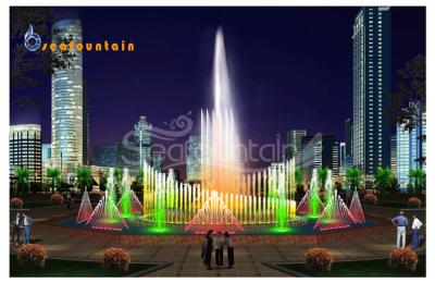 Cina Lampade variabili Fontana galleggiante musicale Inossidabile esterno in vendita