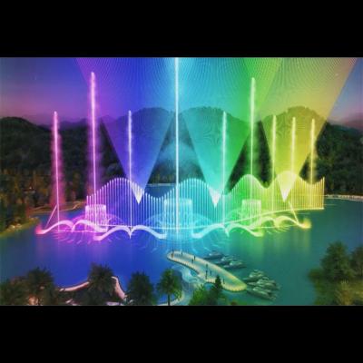 China onsite installation and training musical floating fountain in lake for sale