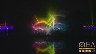 China Video Show Water Movie Screen Musical Laser Water Screen Fountain for sale