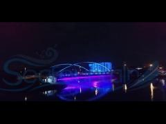 특수 LED 조명 넓은 야외 물 폭포 분수