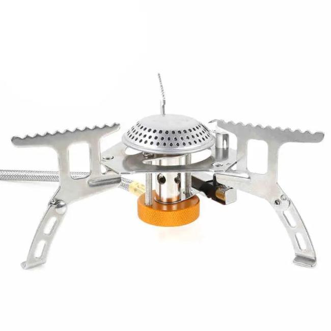 Outdoor Mini Portable Camping Gas Stove Stainless Steel Folding Gas Burner Stove