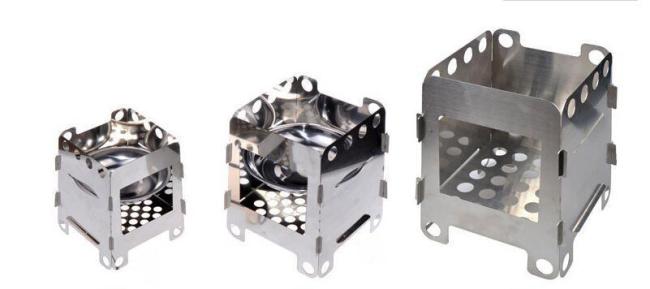 Outdoor Picnic Stainless Steel Foldable Mini Backpacking Camping Wood Burning Stove