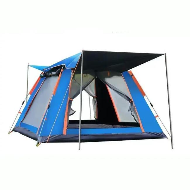 Outdoor Waterproof Pop up Camping Tent Automatic Polyester Silver Coating Family Tent