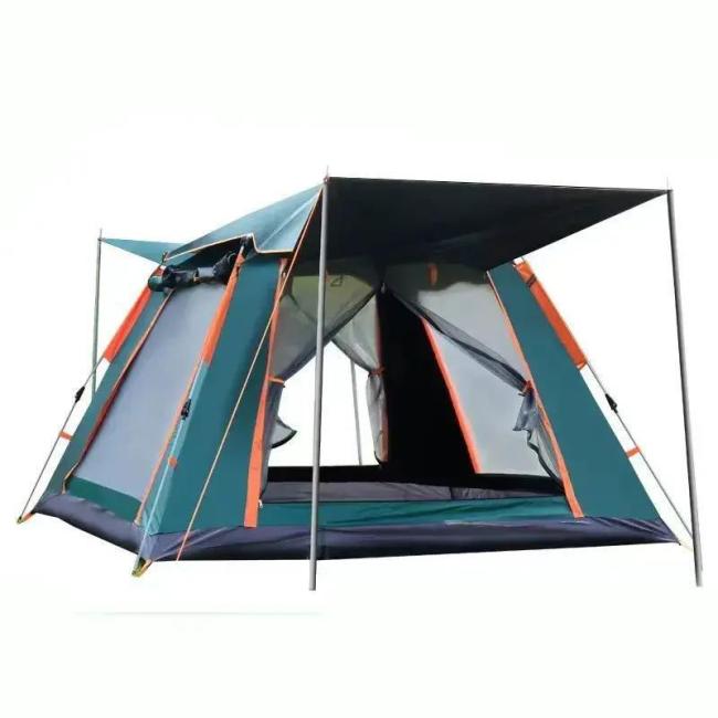 Outdoor Waterproof Pop up Camping Tent Automatic Polyester Silver Coating Family Tent