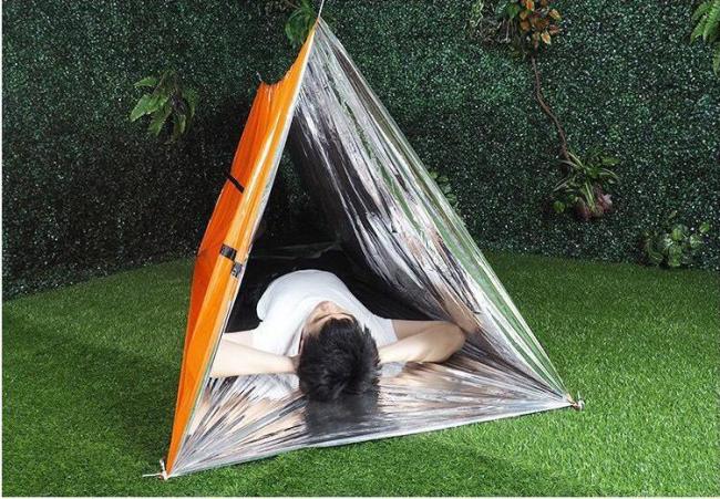 Camping Emergency Tube Tent Outdoor Survival PE Portable Tent