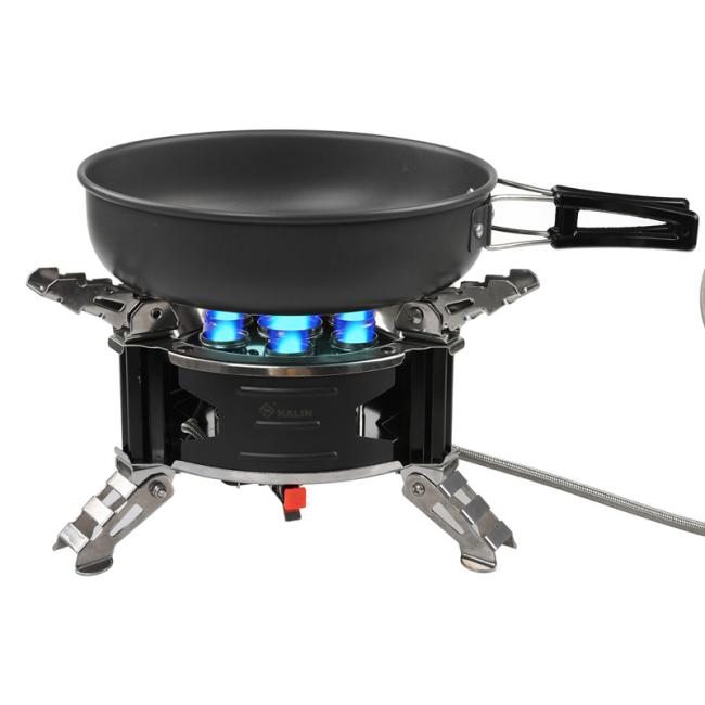 Stainless Steel 7 Burner Camping Gas Stove Outdoor Portable Picnic Split Gas Cooker