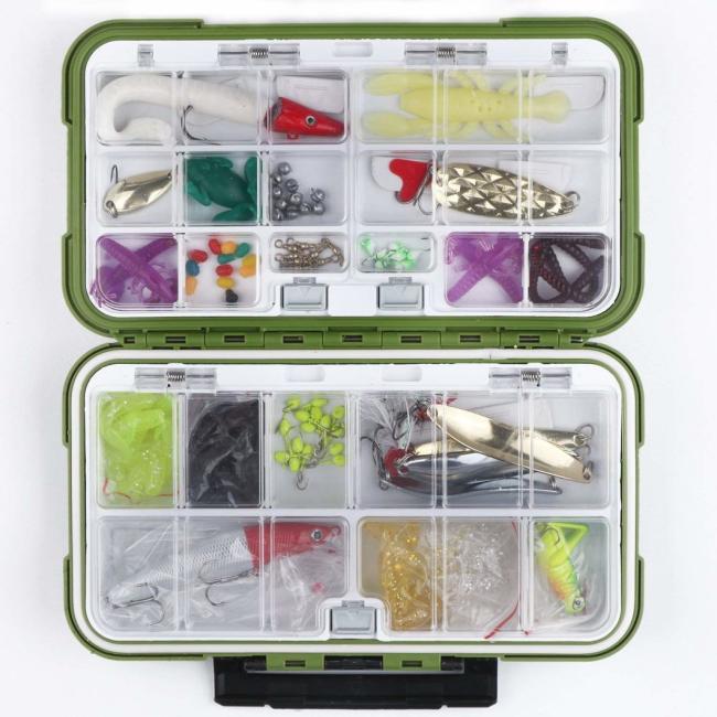 Outdoor Fishing Bait Lure Case Plastic Fly Fishing Tackle Box