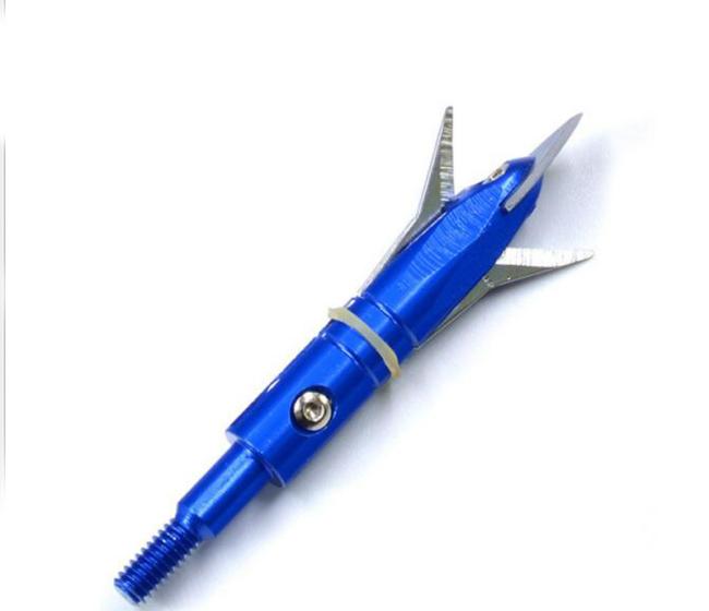 Outdoor Hunting Arrow Head 100 Grain Metal Broadhead for Bow Archery