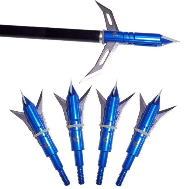 Archery 100 Grain Hunting Broadhead Stainless Steel Arrow Heads with Blades