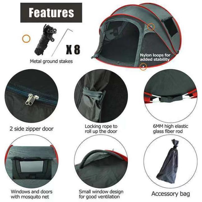 Automatic Outdoor Waterproof Instant Tent Camping Pop up Tent