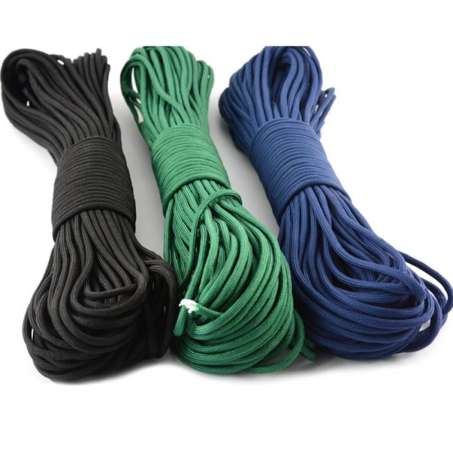 100FT 7 Inner Strand 550 Polyester Paracord Parachute Cord Camping Rope