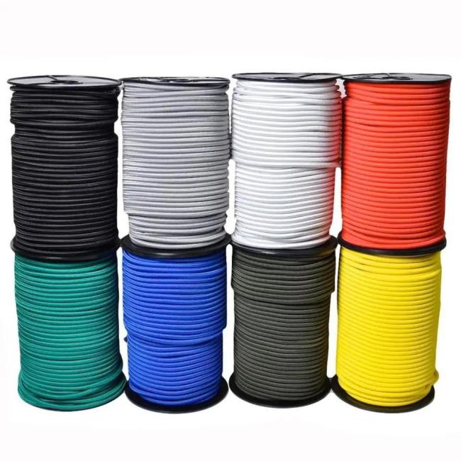High Strength 3mm 4mm 5mm Black Elastic Bungee Cord Rope Bungee Shock Cord