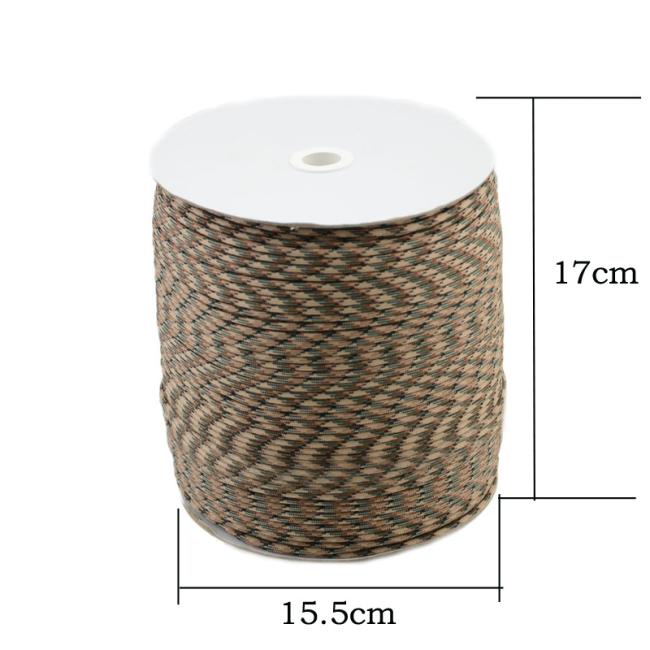1000FT Regular 550 Paracord Typeiii 4mm Polyester Parachute Cord Rope with 7 Inner Strand