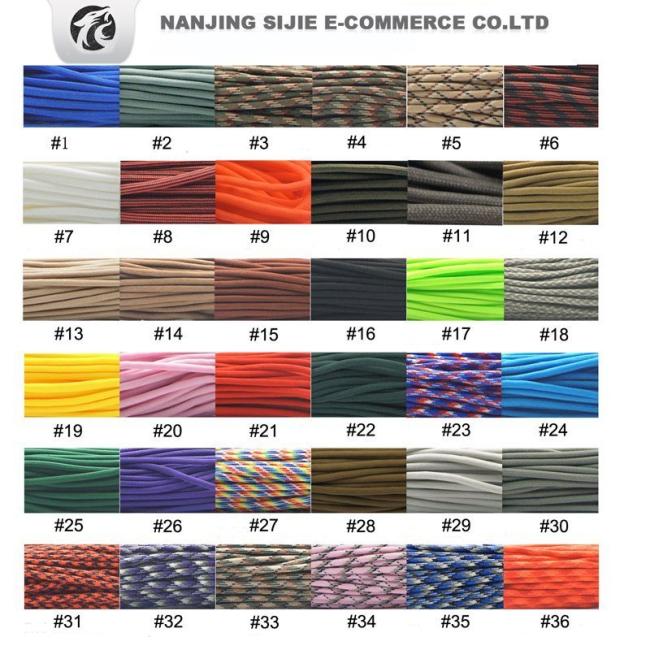 1000FT Regular 550 Paracord Typeiii 4mm Polyester Parachute Cord Rope with 7 Inner Strand