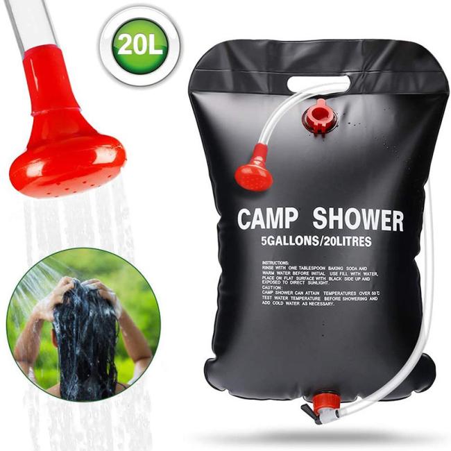 Outdoor PVC Portable Solar Shower Bag for Camping