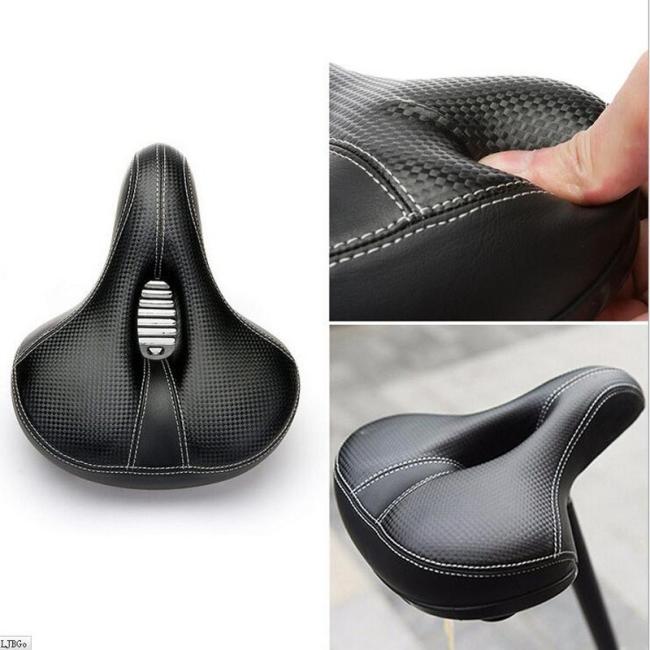 Outdoor Soft Wide Bicycle Saddle PU Leather Comfort Mountain Bike Seat for Cycling