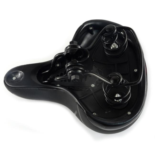 Comfortable Wide Bike Seat Soft Leather Bicycle Saddle with Foam for Cycling