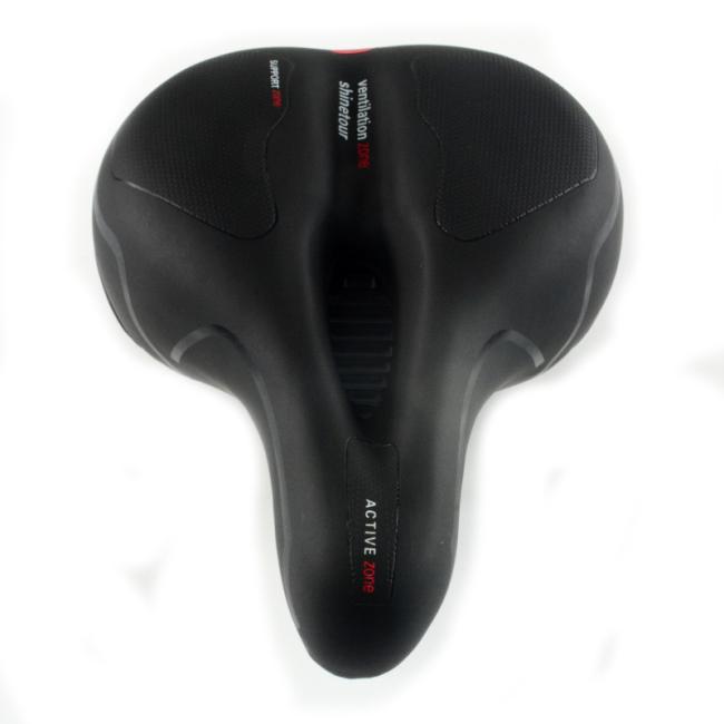 Comfortable Wide Bike Seat Soft Leather Bicycle Saddle with Foam for Cycling