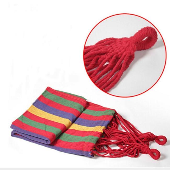 Portable Lightweight Camping Canvas Hammock Outdoor Cotton Hammock Swing