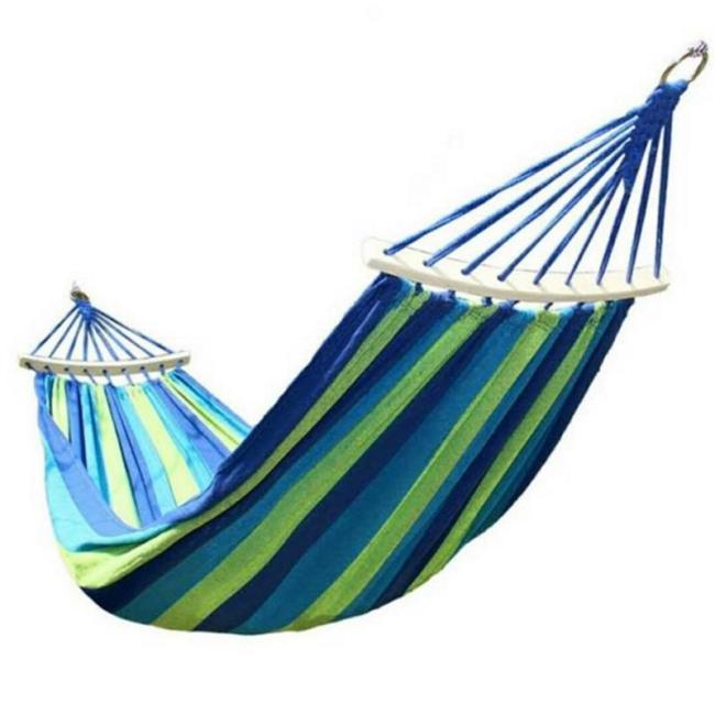 Outdoor Portable Camping Canvas Fabric Hammock Hanging Folding Hammock Swing