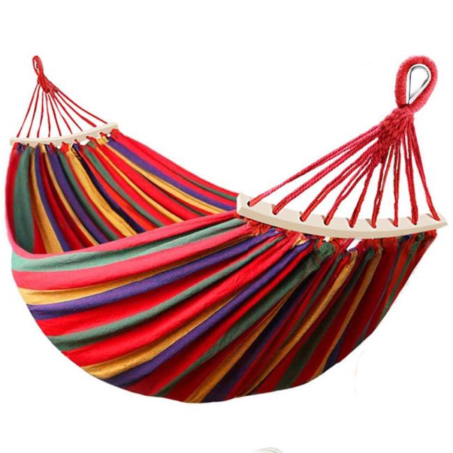 Outdoor 2 Person Camping Nylon Hammock Portable Canvas Hammock