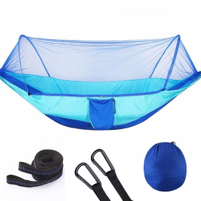 Automatic Quick Open Nylon Camping Hammock with Mosquito Net